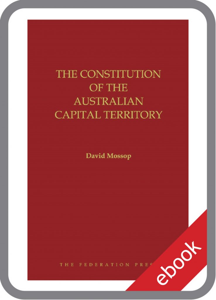 The Constitution of the Australian Capital Territory - The Federation Press