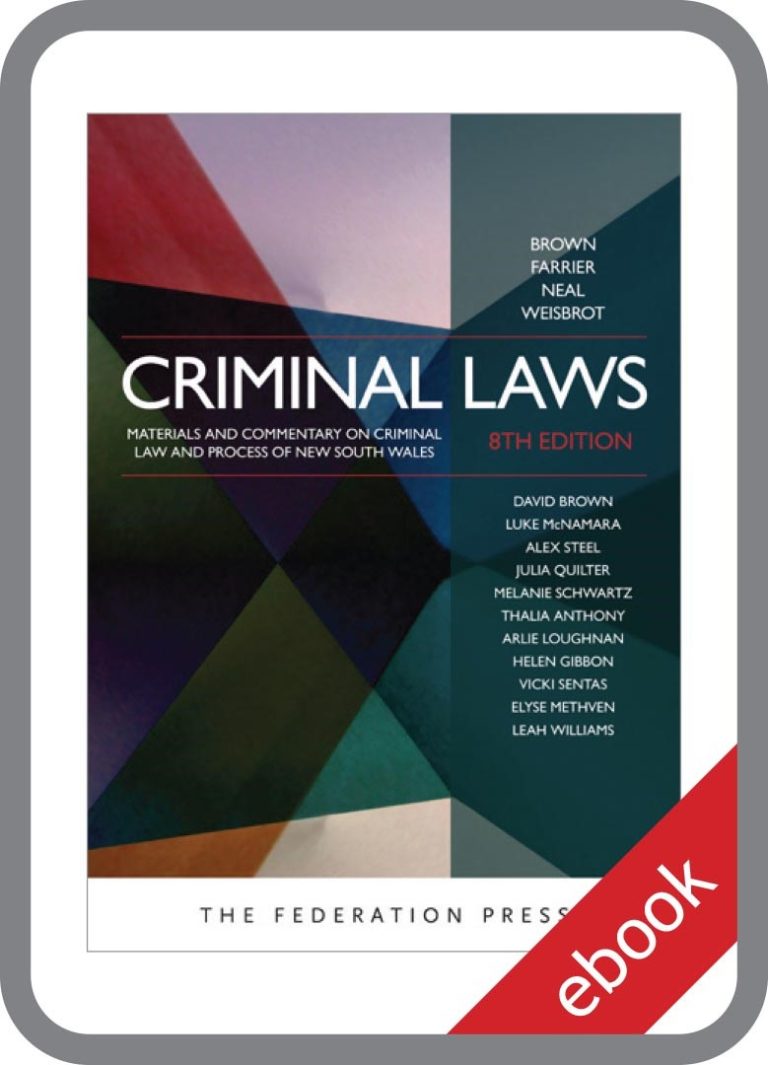 Criminal Laws eBook - The Federation Press